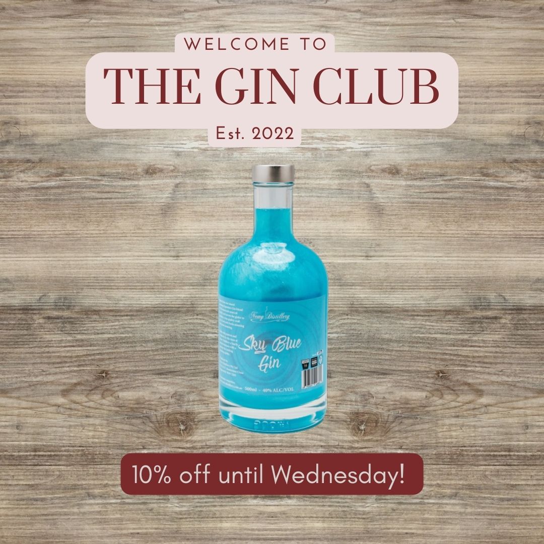 THE GIN CLUB! THIS WEEK 10% OFF SKY BLUE GIN! – Newy Distillery