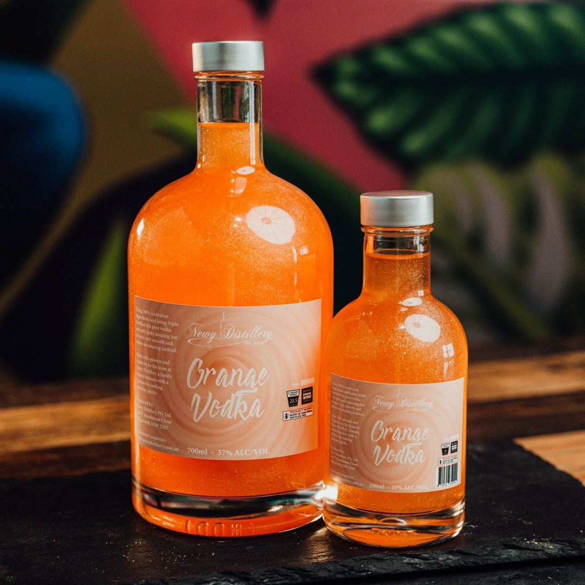 Orange Shimmer Vodka | Stunning Glittery Vodka | Newy Distillery
